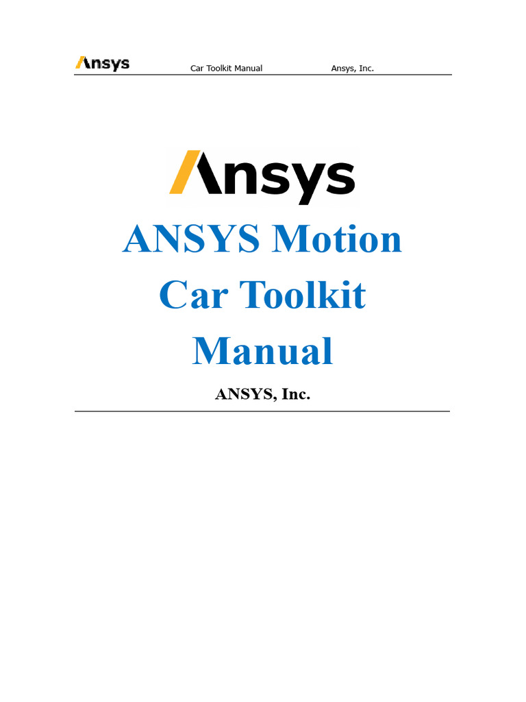 Ansys Motion 2024 R1 Car - Manual | PDF | Computer File | Automotive Technologies