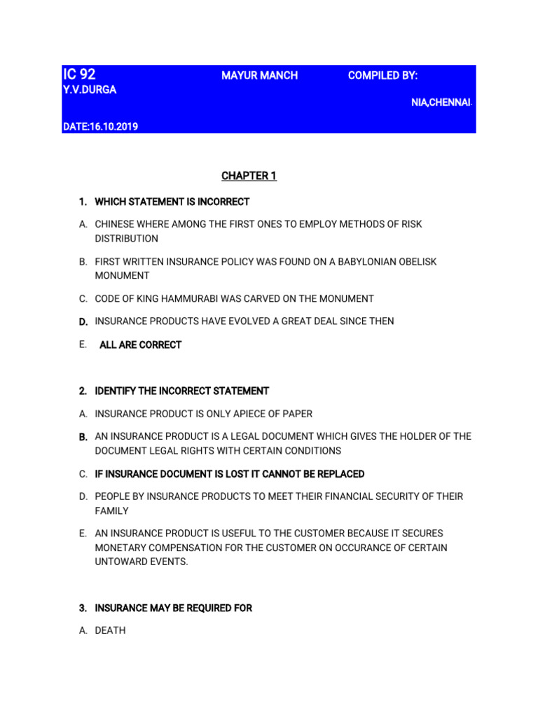 Ic 92 Chapter 1 MCQ | PDF | Foreign Language Studies | Wellness