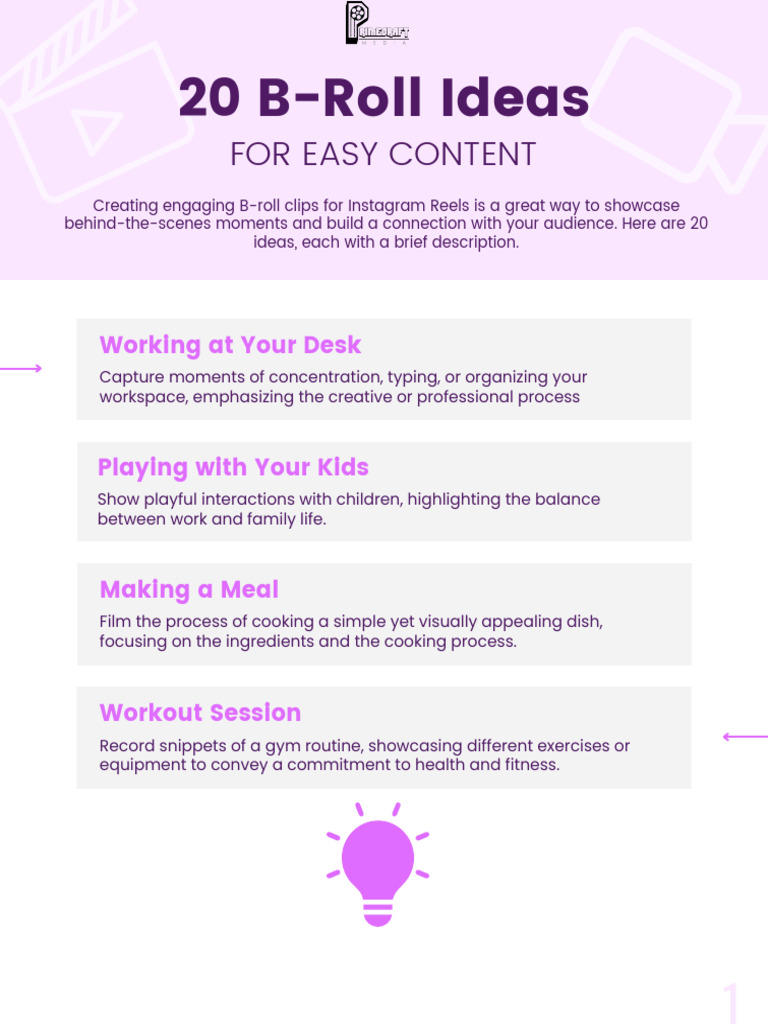 20 Engaging B-Roll Ideas for Content | PDF | Brainstorming