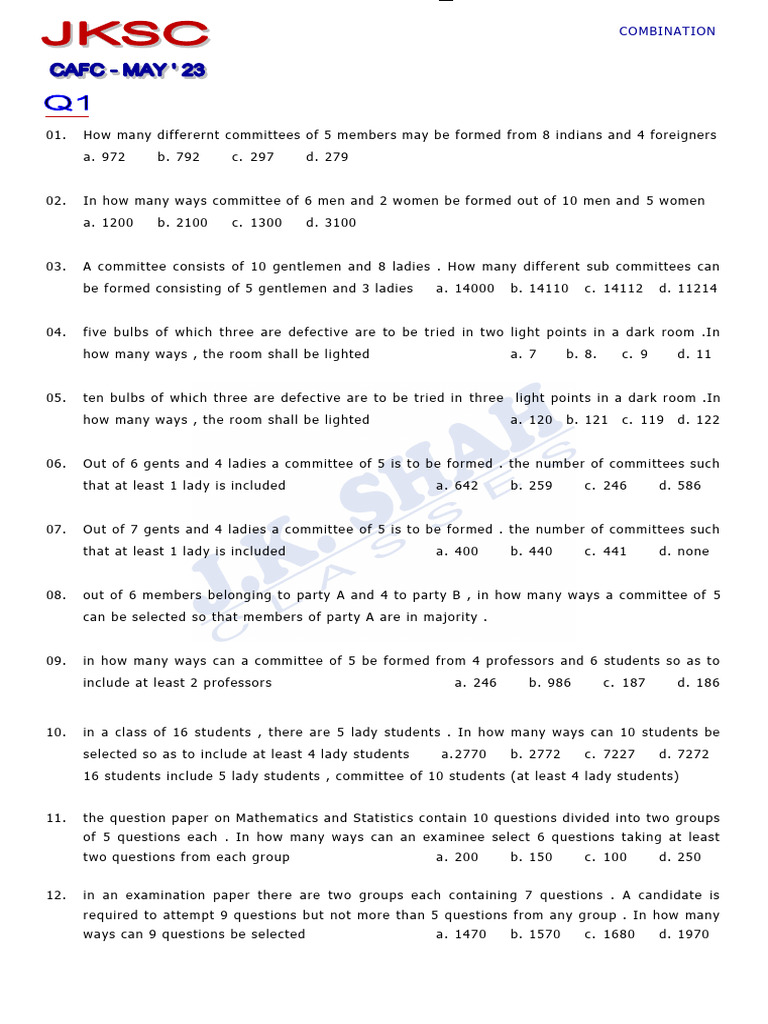 CAFC - Combinations - Q SET | PDF | Voting