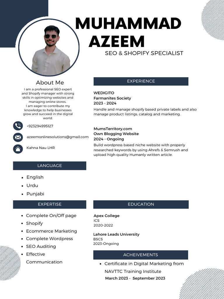 M Azeem CV | PDF