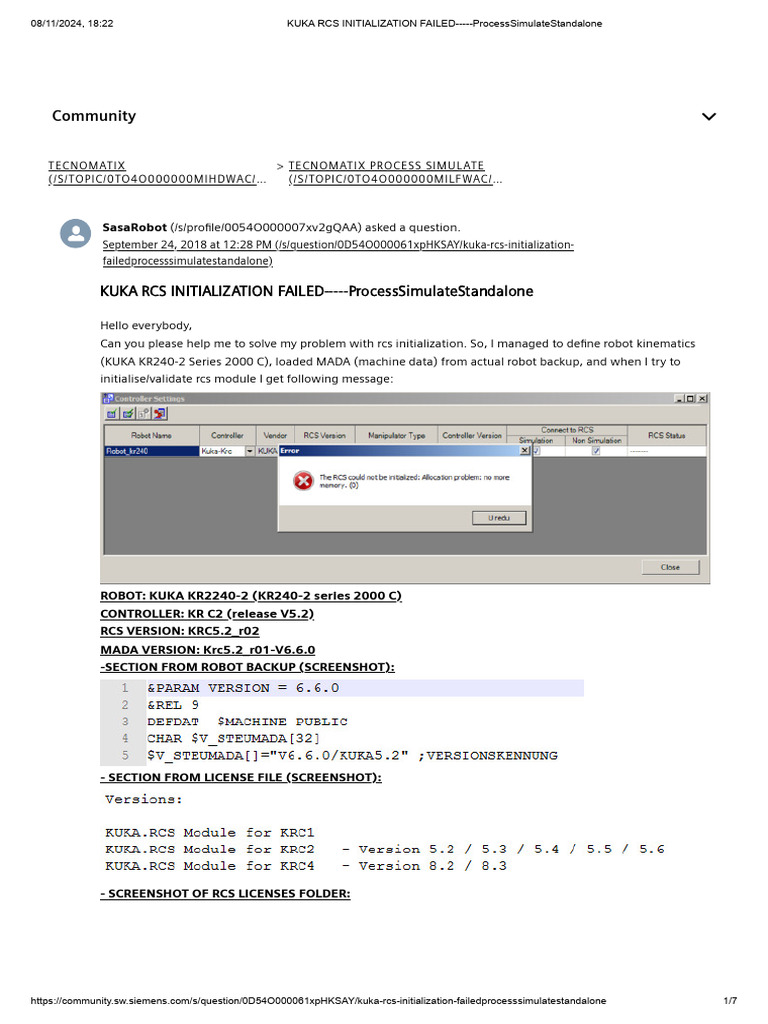 KUKA RCS INITIALIZATION FAILED - ProcessSimulateStandalone | PDF ... KUKA RCS INITIALIZATION FAILED - ProcessSimulateStandalone | PDF ...
