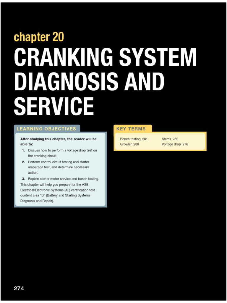 Cranking System Diagnosis & Service Guide | PDF | Voltage | High Voltage