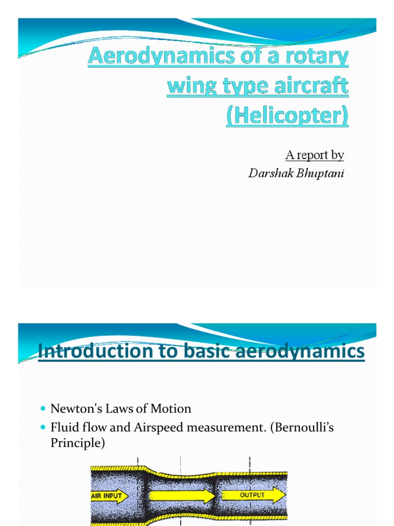 Helicopter Aerodynamics Overview | PDF | Lift (Force) | Helicopter Rotor