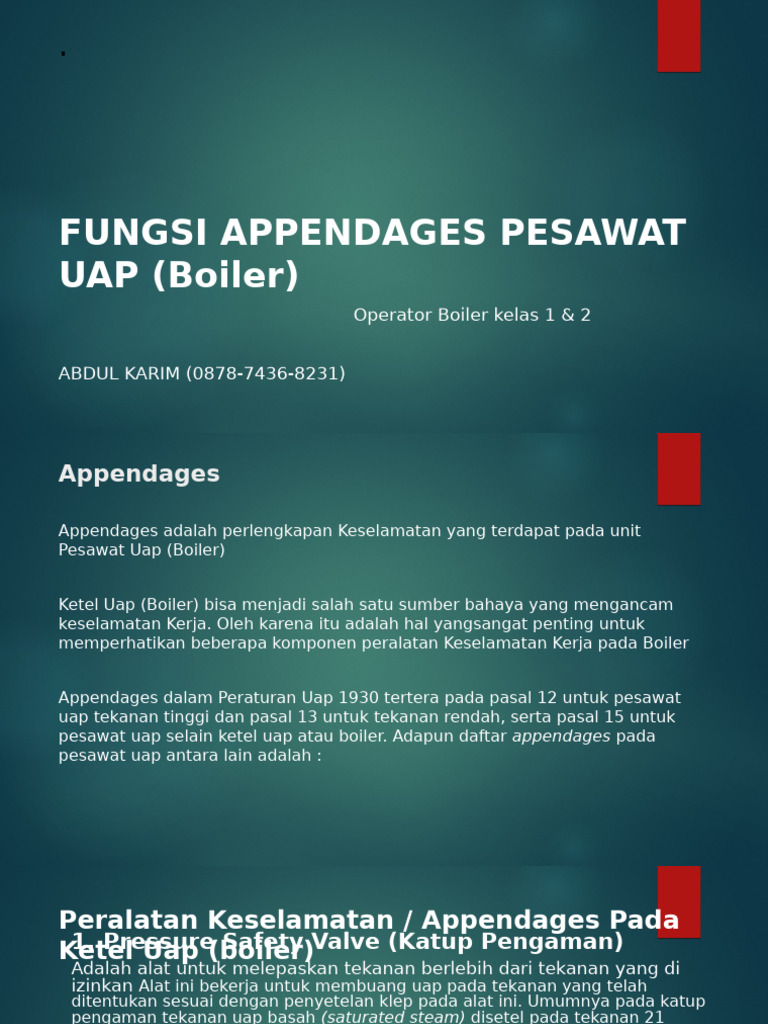 Fungsi Appendages Pesawat Uap | PDF