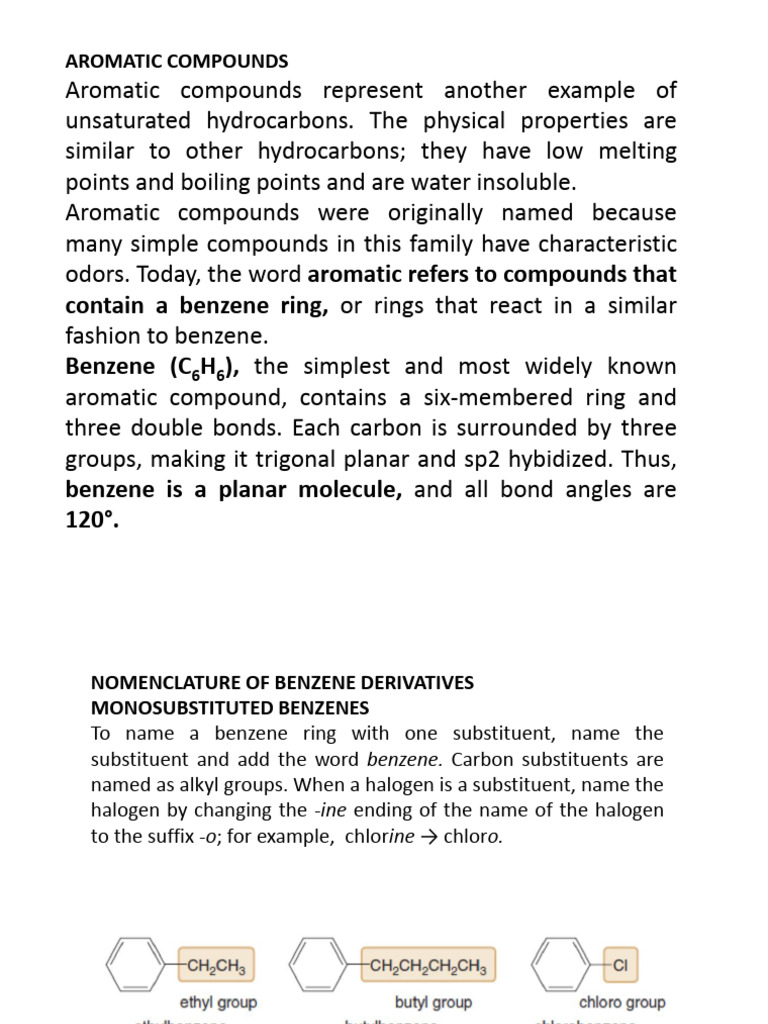 1aromatic Comp 2020-2021 | PDF | Aromaticity | Chemical Reactions