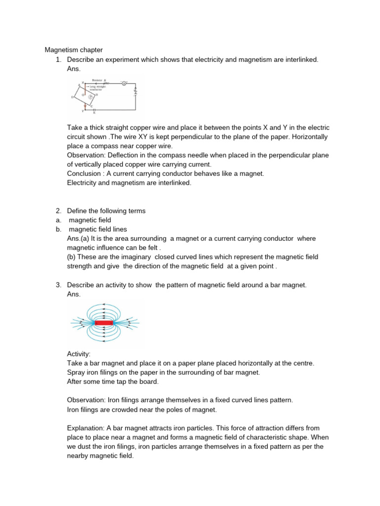 Magnetism and Electricity Experiments | PDF | Magnetic Field | Magnet