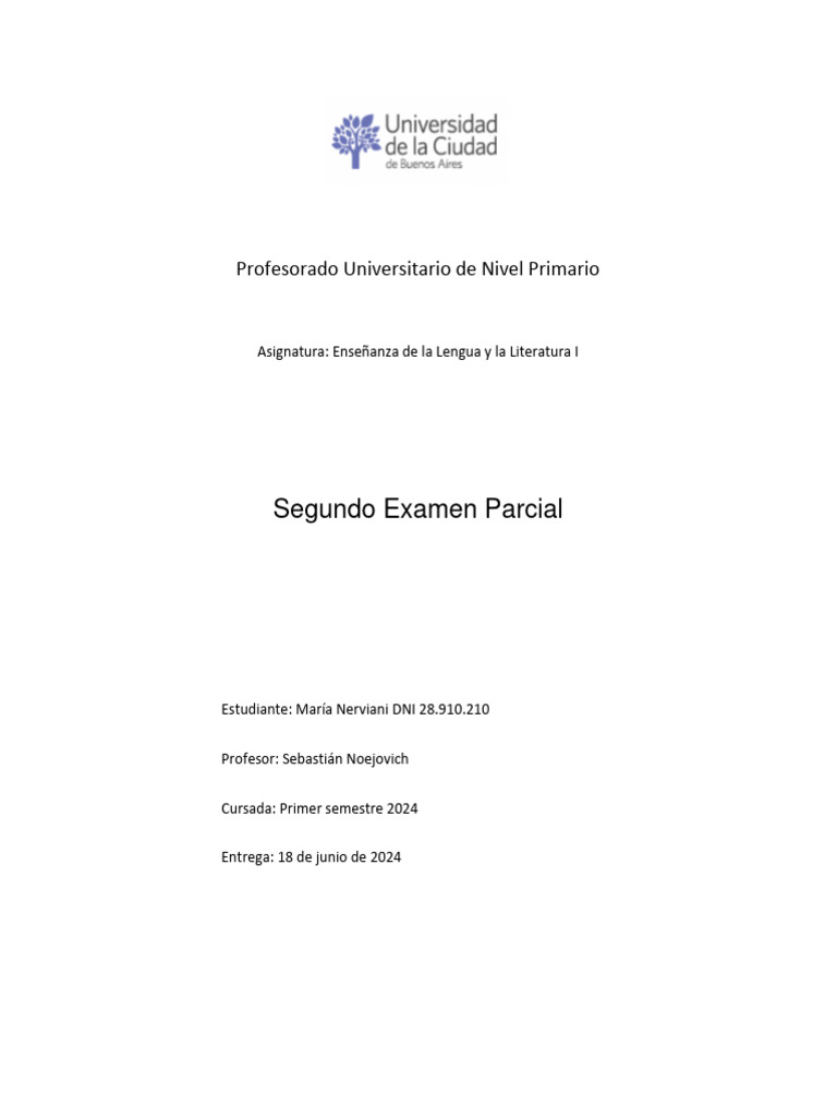 Segundo Parcial - Lengu y Lit | PDF | Verbo | Robin Hood