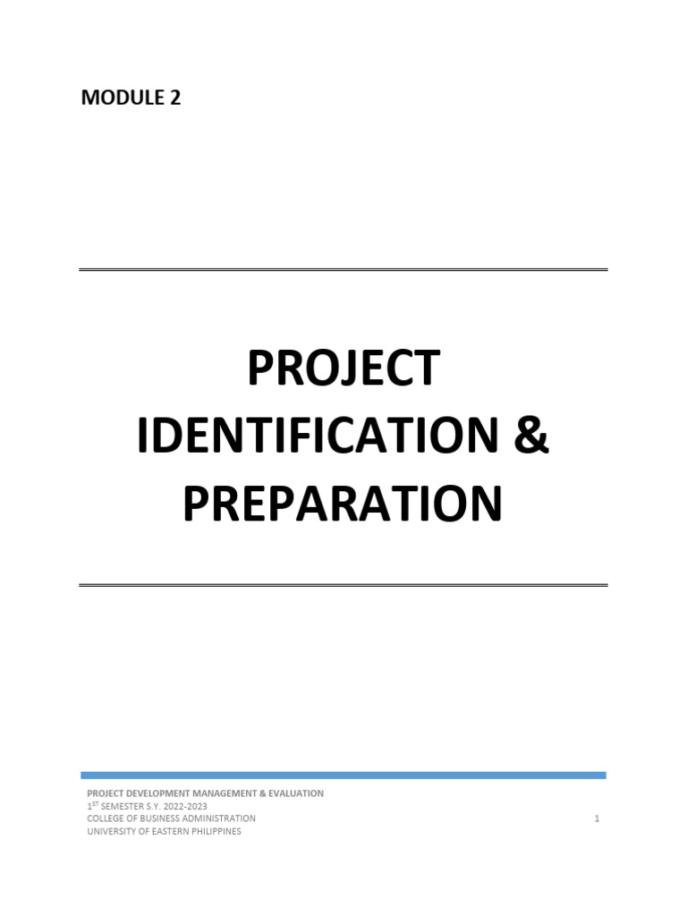 MODULE 2 Project Identification & Preparation | PDF | Equity (Finance) | Debt