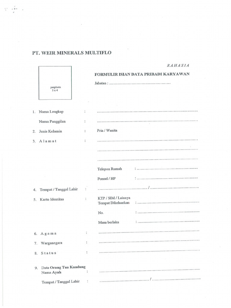 Data Karyawan | PDF