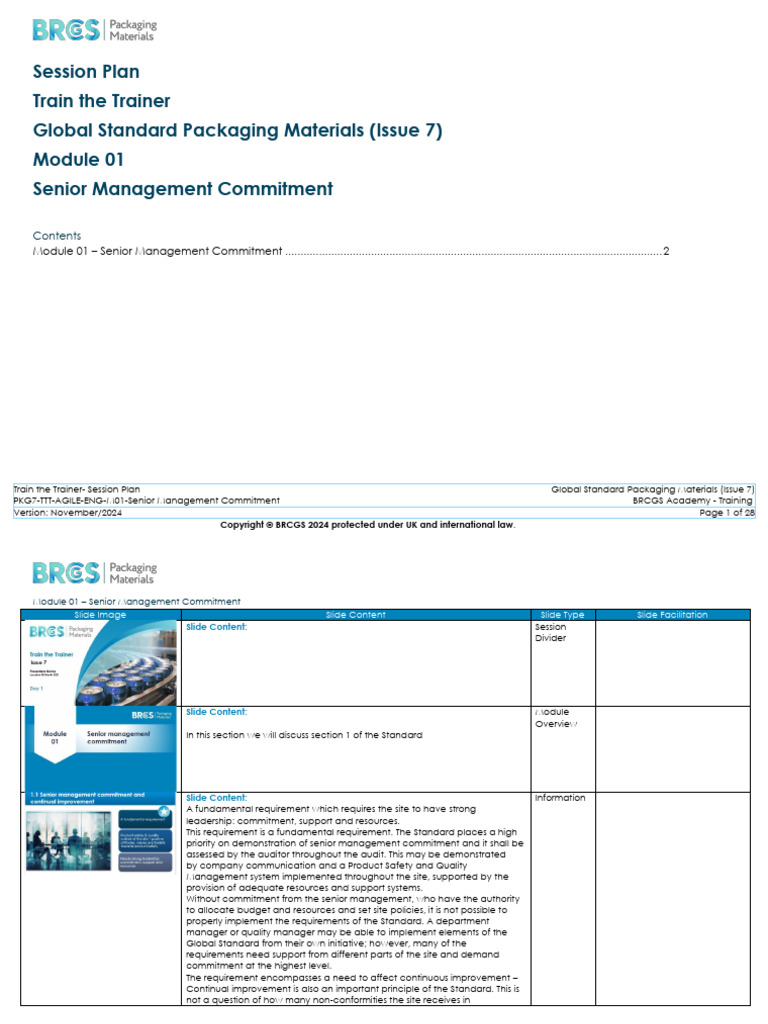 Pkg7 TTT Agile Eng m01 Senior Management Commitment | PDF | Audit | Information