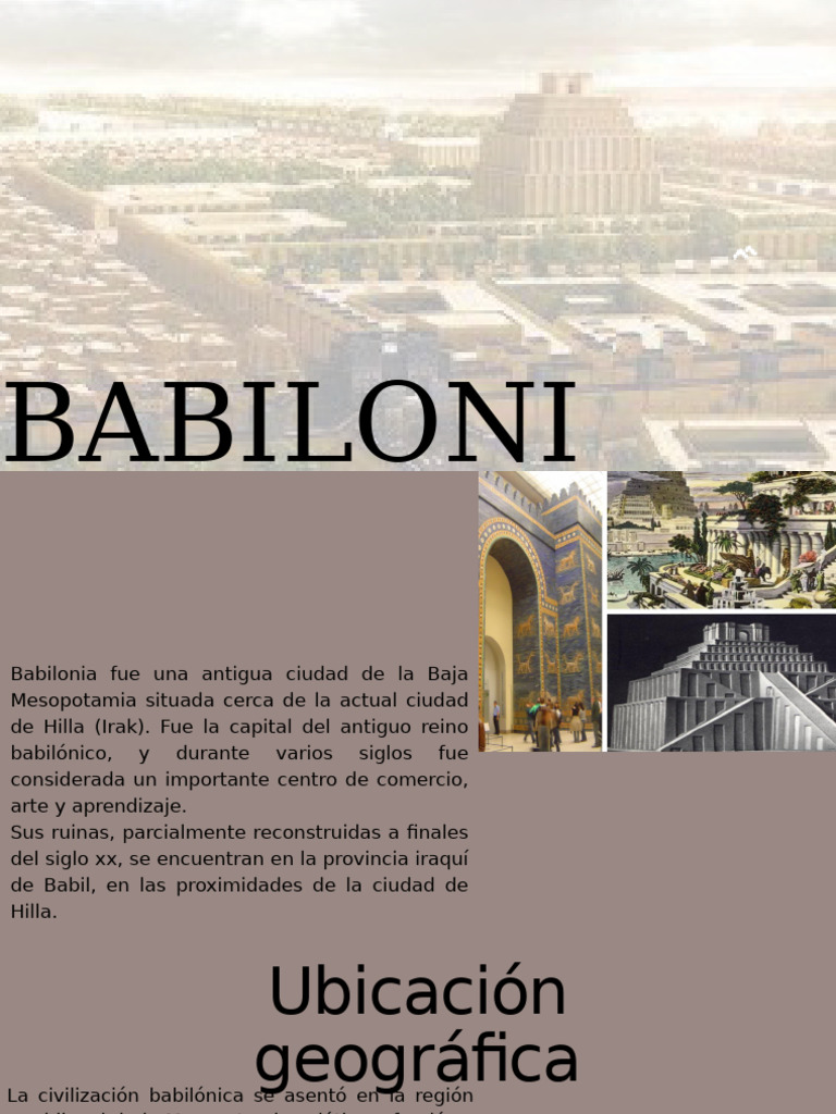 Civilización Babilónica: Historia y Cultura | PDF | Babilonia | Hammurabi