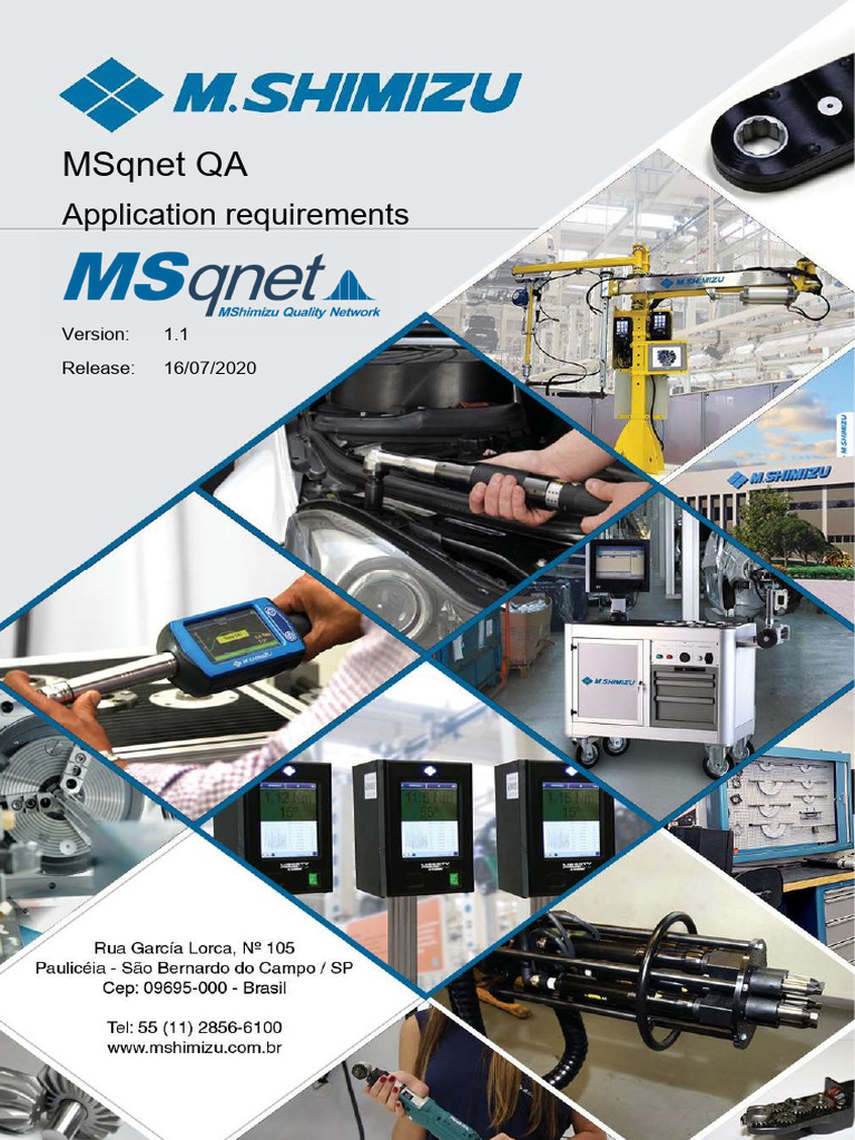 Application Requirements 1.1 - MSqnet QA - Station | PDF | Computer Hardware | Bluetooth