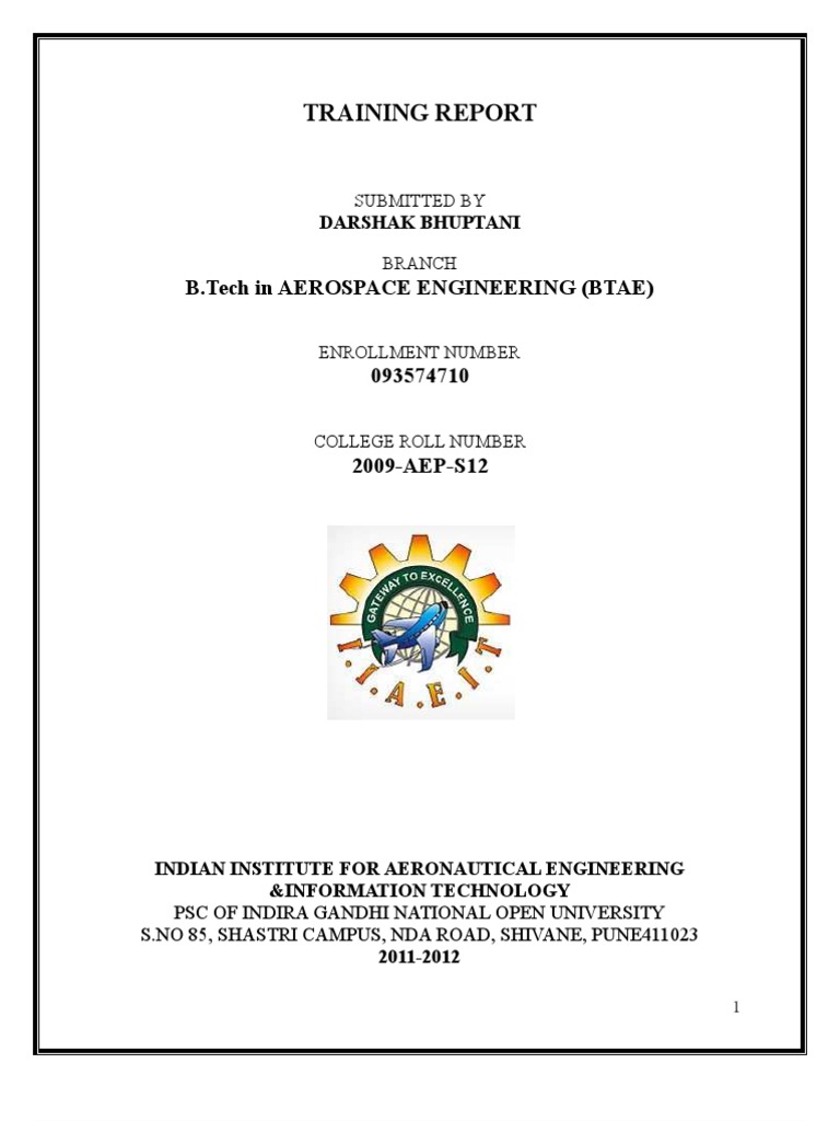 Albatross Flying Systems Training Report | PDF | Internal Combustion ...