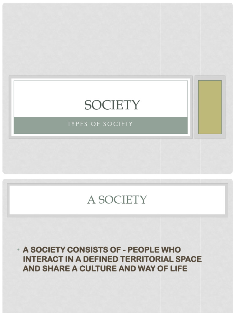 Types of Society and Social Change 1 | PDF | Politics