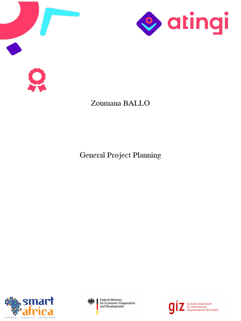 Online Certificate_General Project Planning Zoumana BALLO | PDF