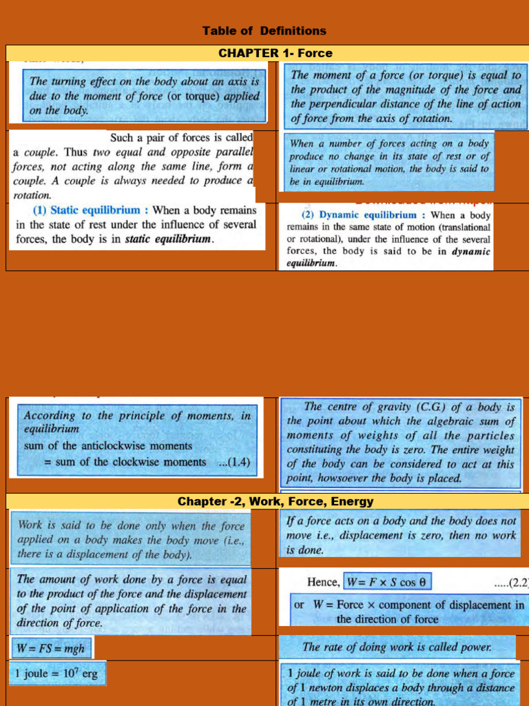 Physics Definitions | PDF | Science & Mathematics | Technology ...