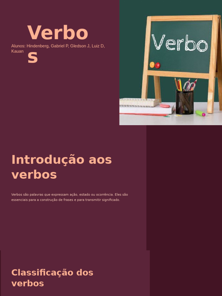 Introducao-Aos-Verbos - PPTX 20240911 093408 0000 | PDF