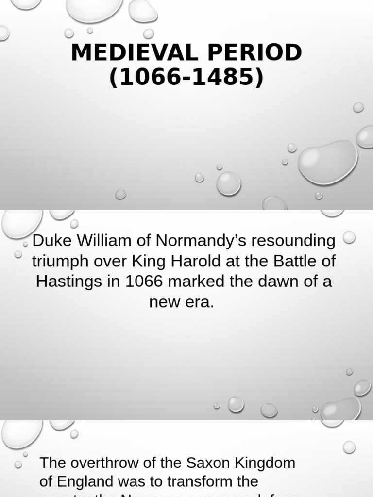 Medieval Period 1066 1485 | PDF | The Canterbury Tales