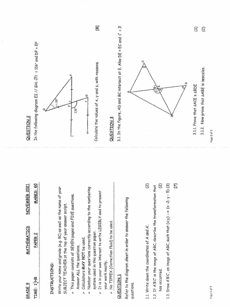 Mathematics P2 | PDF