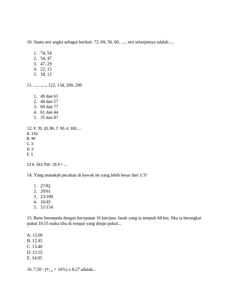 Beberapa Soal MTK | PDF | Metode & Bahan Ajar | Seni