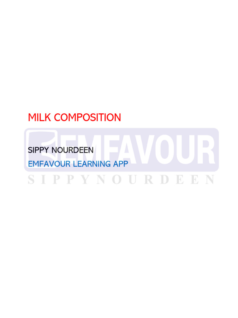 Milk Composition Insights | PDF | Milk | Dairy