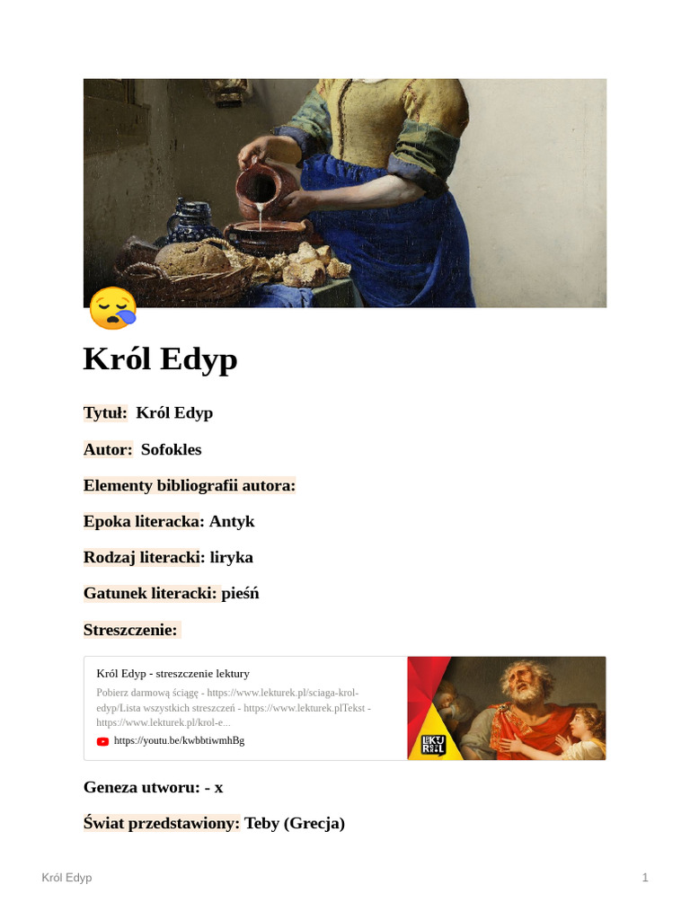 Król Edyp | PDF
