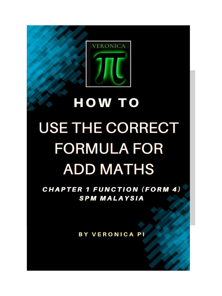 How To Use The Correct Formula Add Maths Chap 1 | PDF | Function ...
