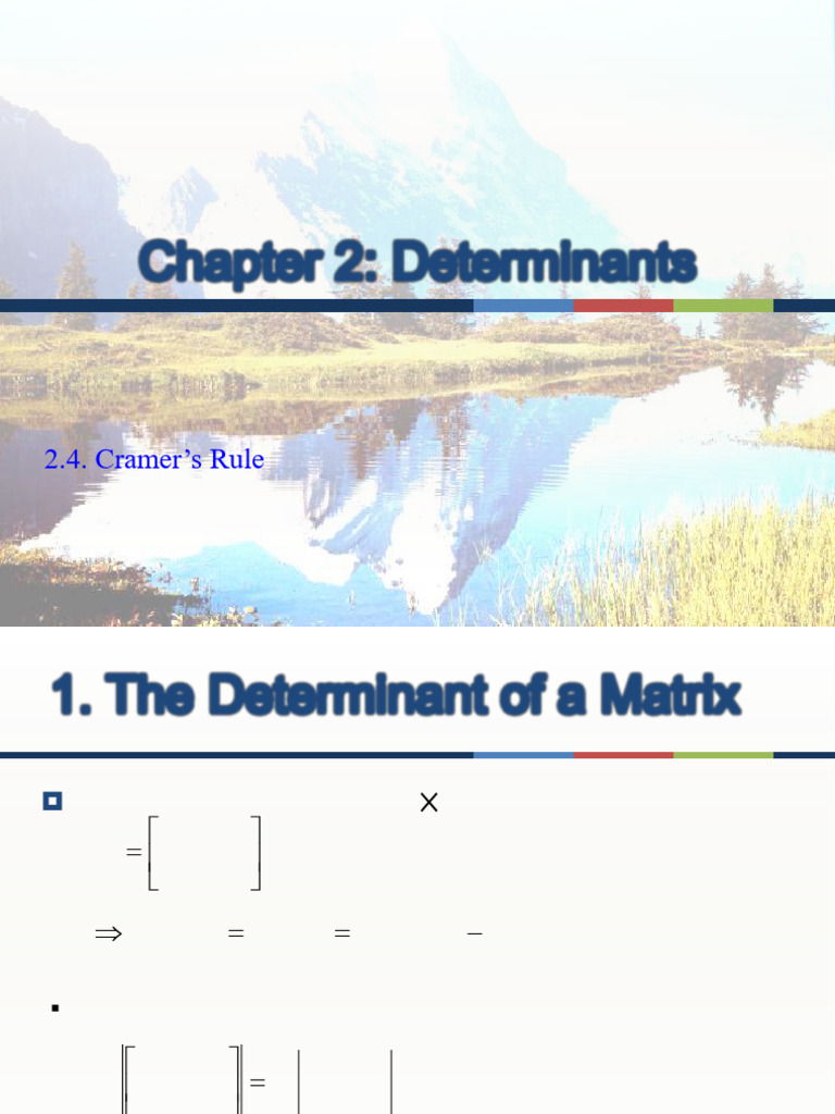 Appl-LA Chap2 Determinants | PDF | Functions And Mappings | Algebra