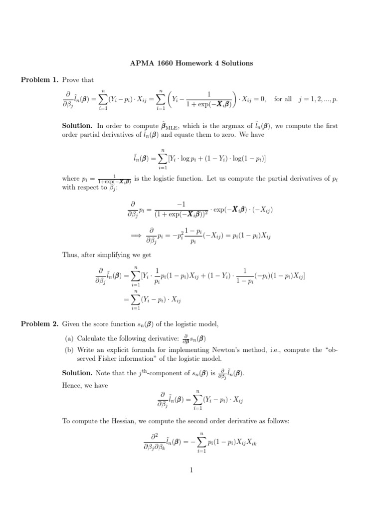 HW4 Solutions | PDF | Mathematics | Linear Algebra
