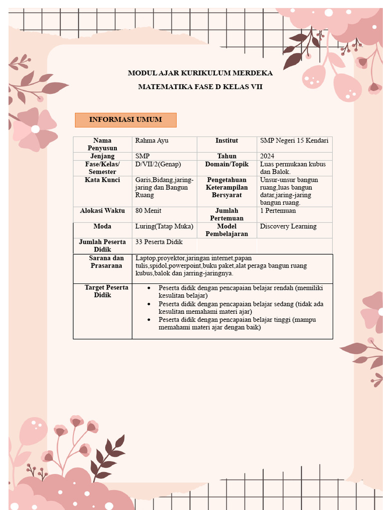 Rahma Ayu - Modul Ajar Fase D | PDF
