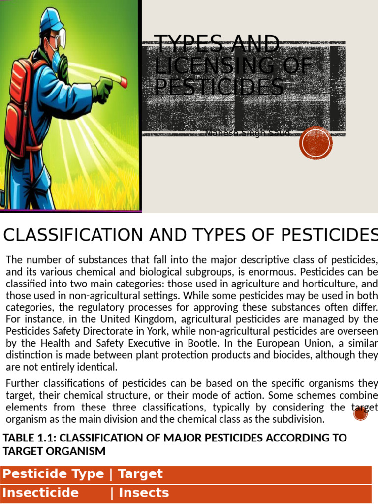 5.6 Types and Licensing of Pesticides | PDF | Insecticide | Pesticide