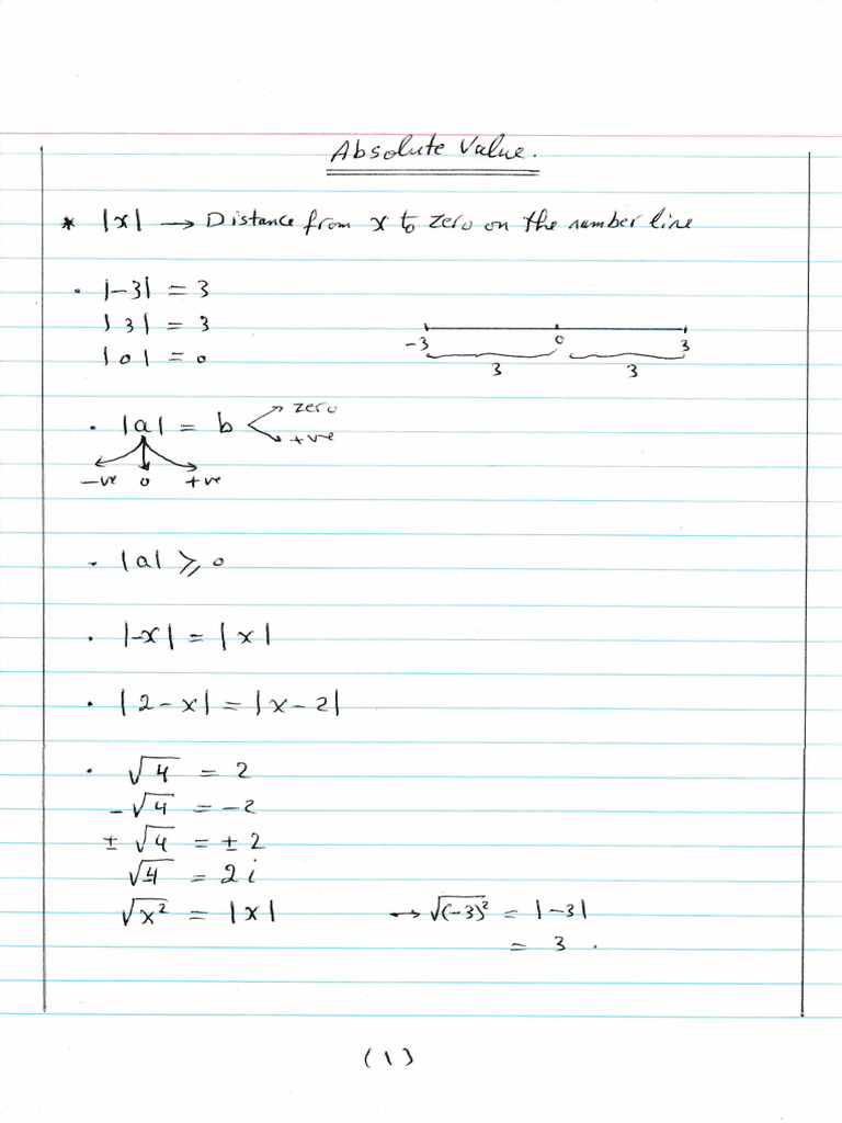 Absolute Value | PDF