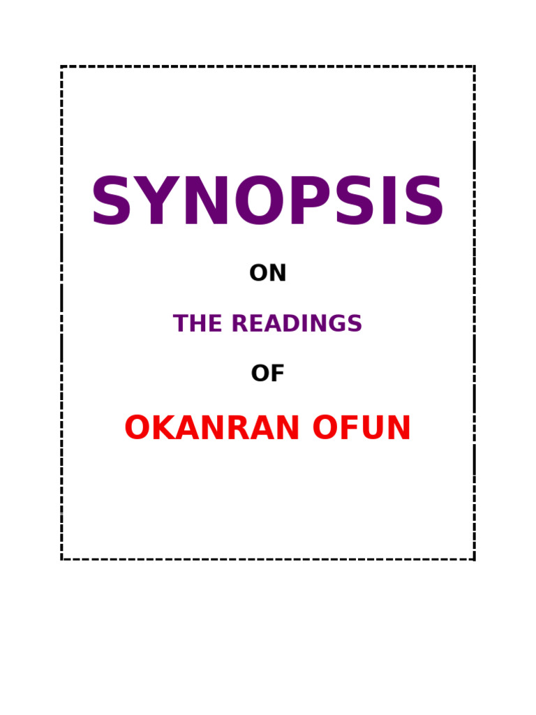 8-16 Okanran Ofun | PDF | Foreign Language Studies | Religion ...