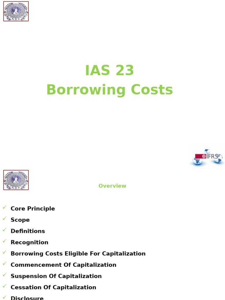 IAS 23 | PDF | Cost | Money