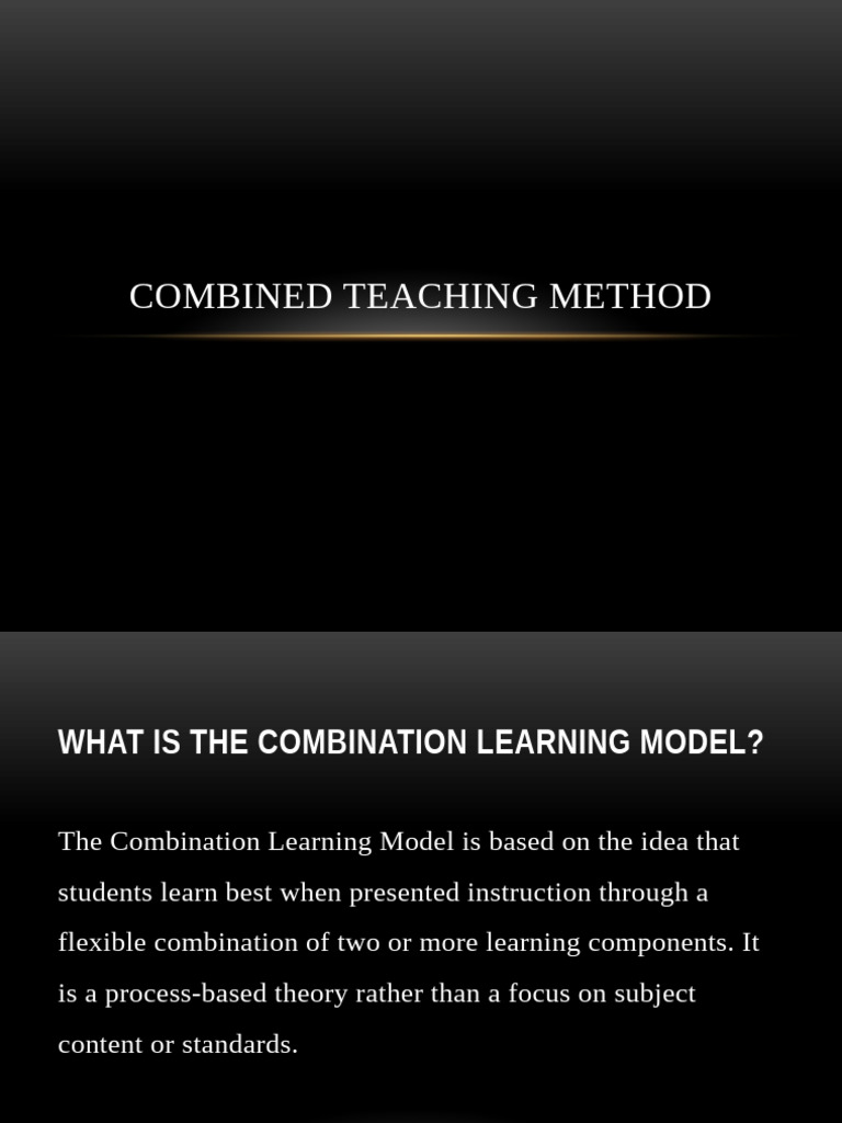 Combined Teaching Method | PDF | Career & Growth | Wellness