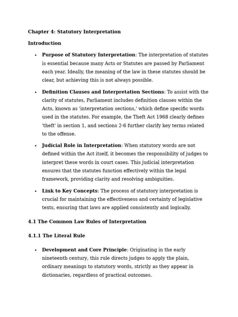Statutory Interpretation Guide | PDF | Statutory Interpretation | Plain ...