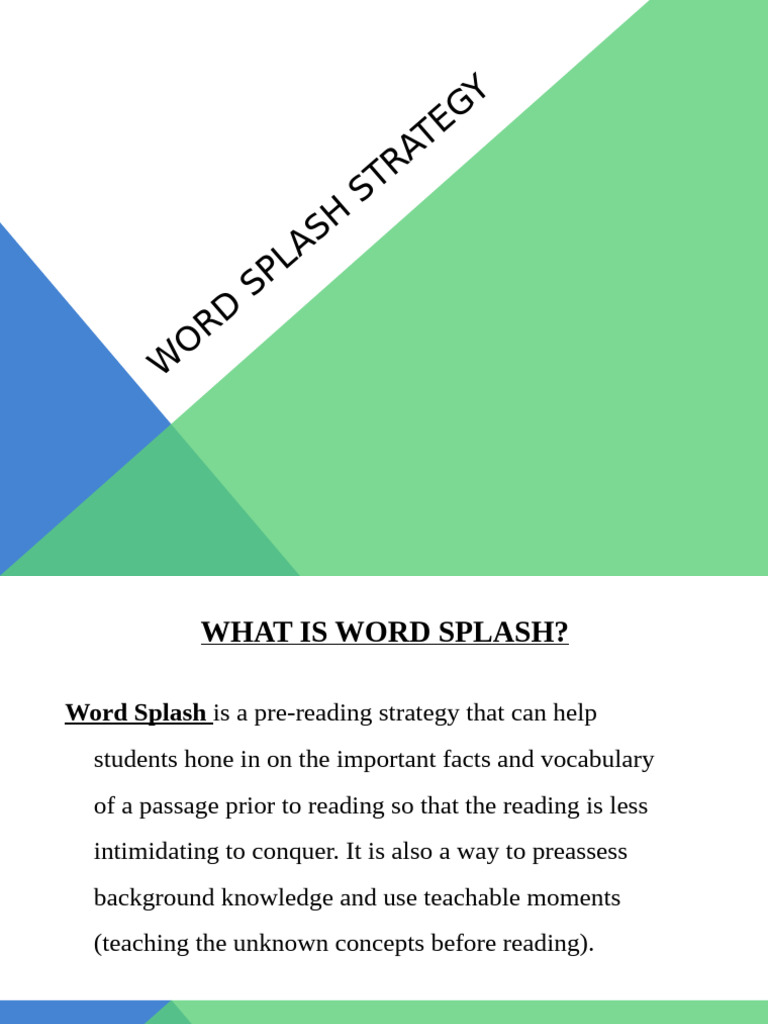 World Splash Strategy | PDF