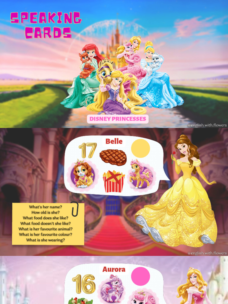 Disney Princesses Speaking Cards | PDF