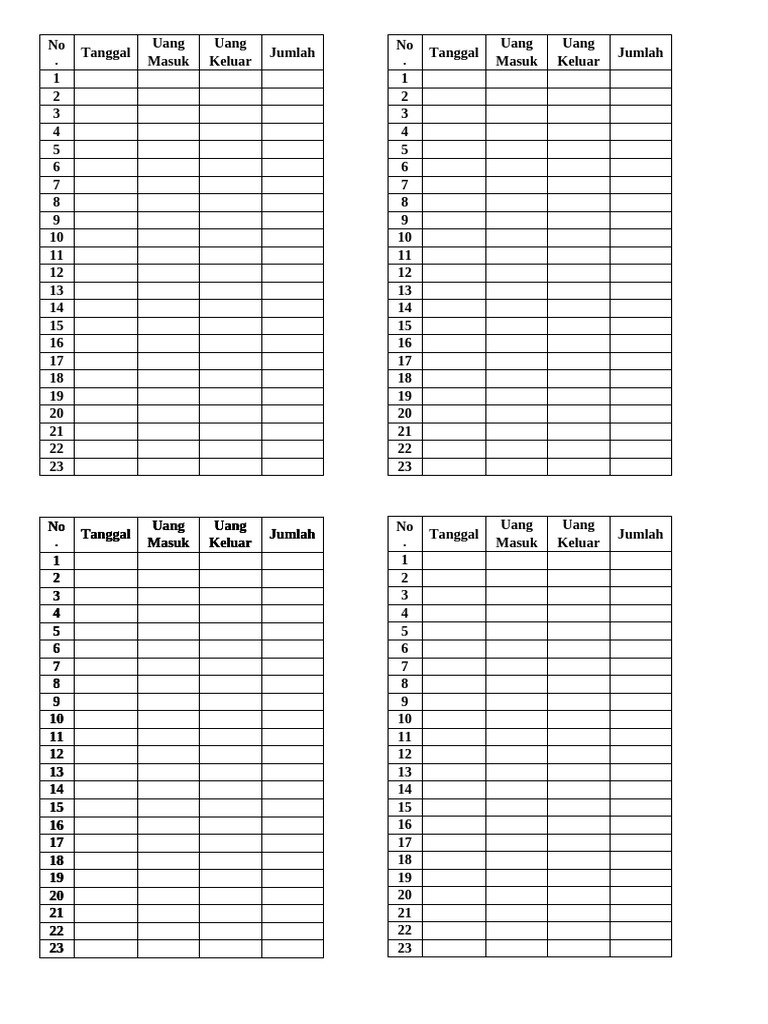 Format Buku Tabungan Siswa | PDF