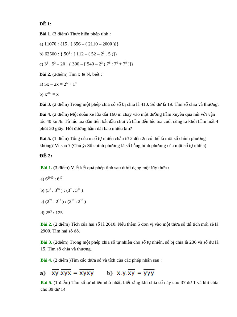 Đề Kt 45p Chương 1 - 6 | PDF