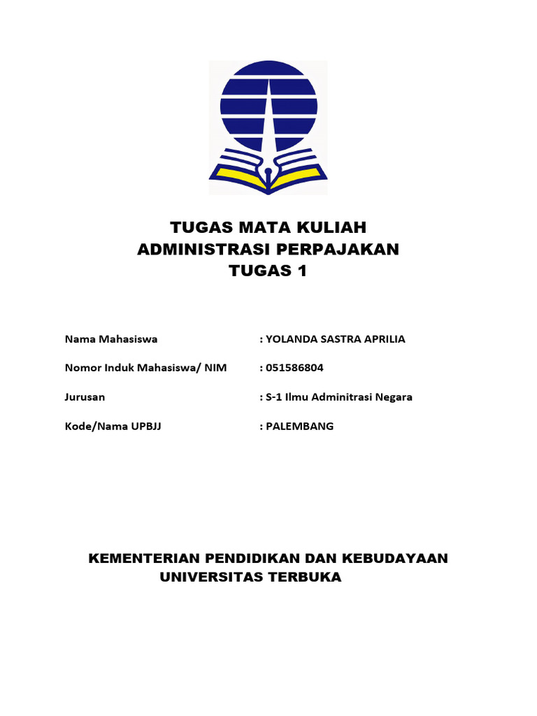 Tugas 1 (Administrasi Perpajakan) | PDF