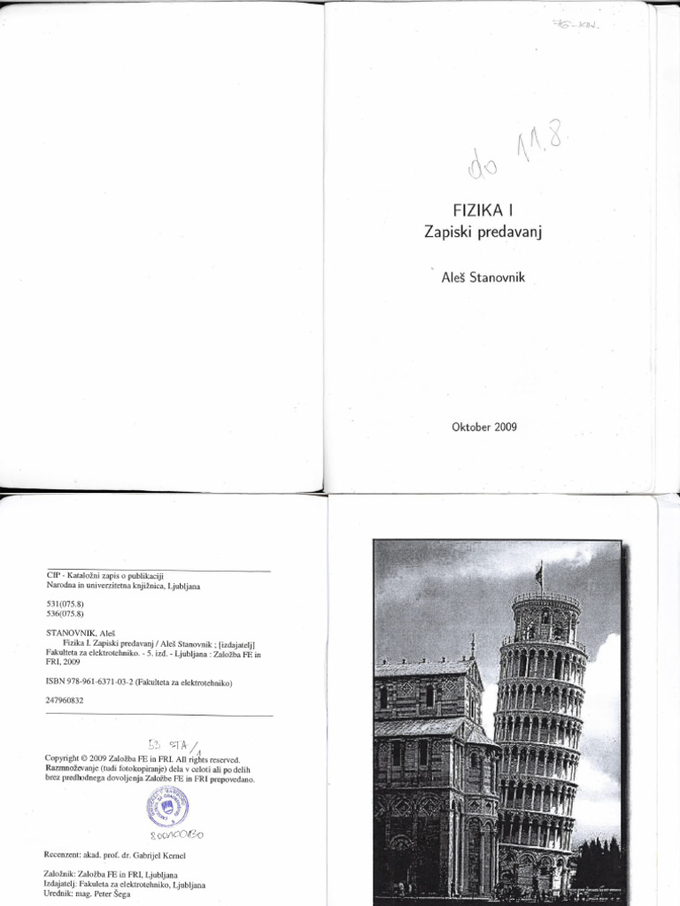 Fizika 1 Slo | PDF
