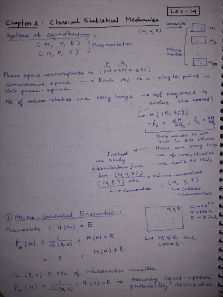 Stat Mech by Shatadru | PDF