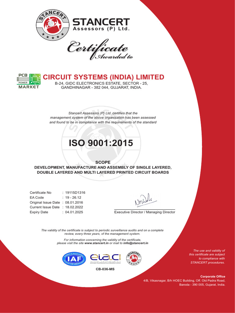 Iso-Certificate PCB Power | PDF | Business