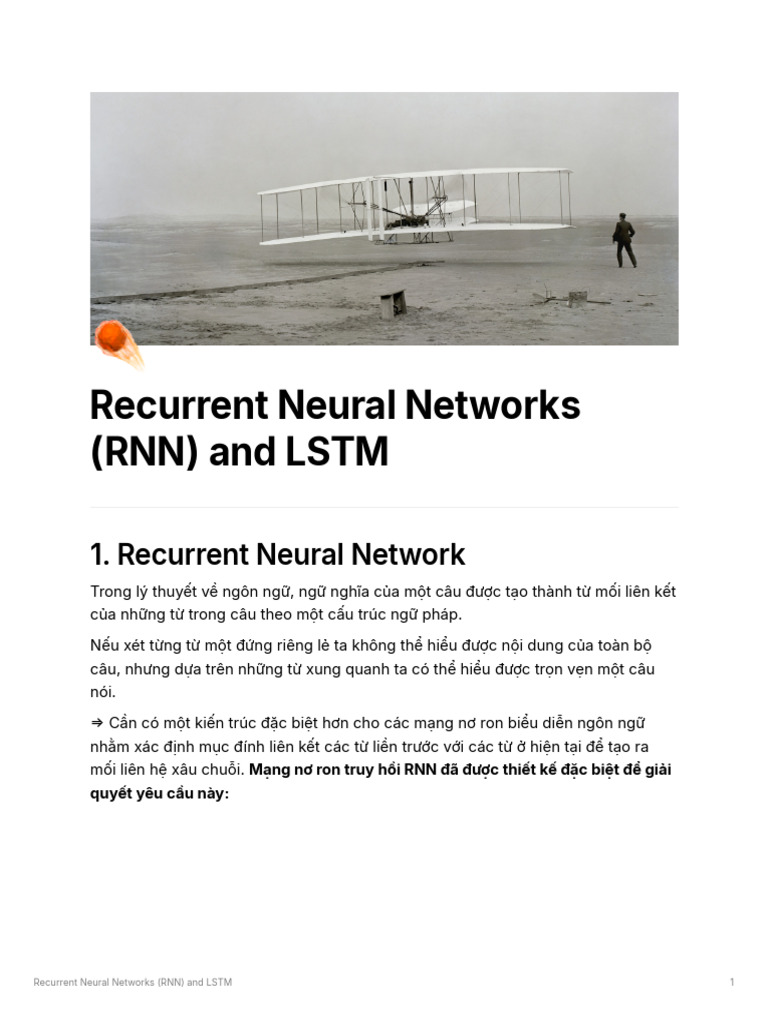 Recurrent Neural Networks (RNN) and LSTM | PDF