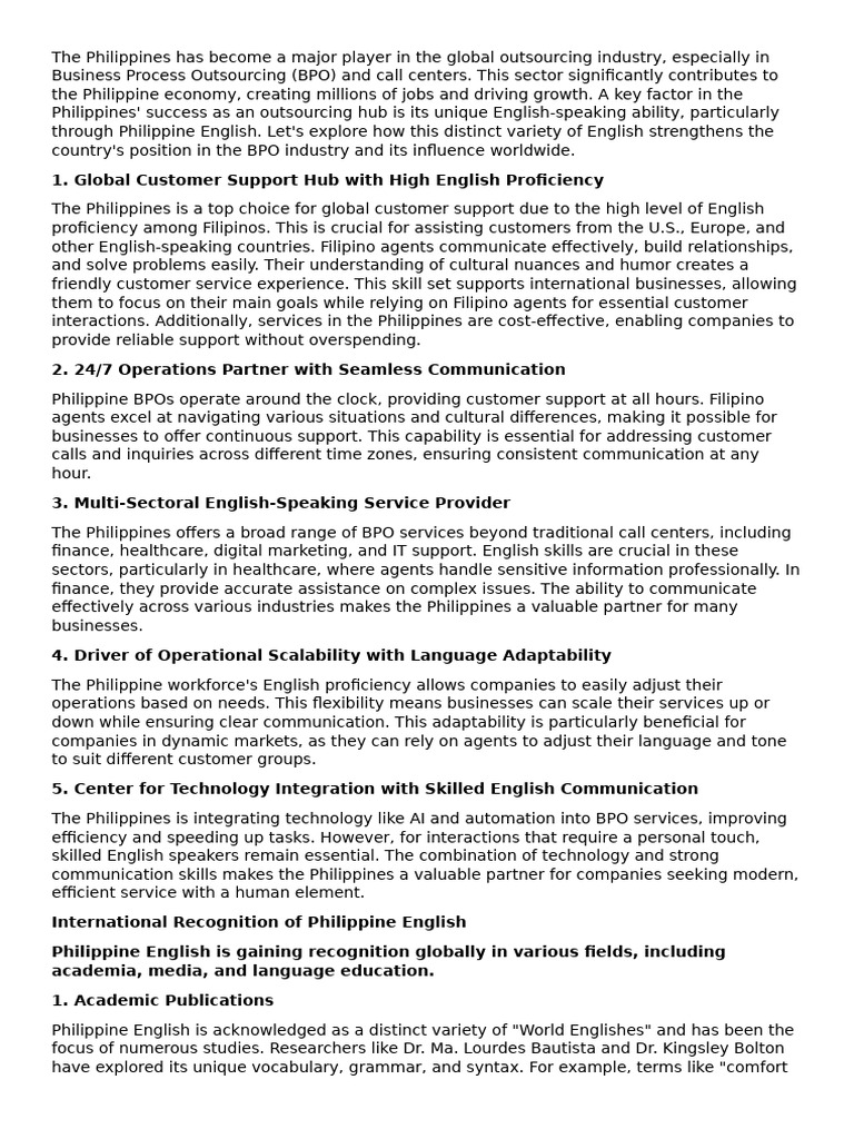 Script For Reporting in Purcom | PDF | Outsourcing | Philippines