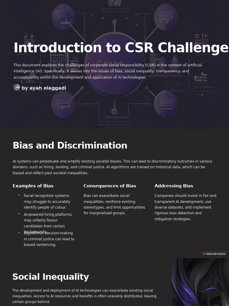 AI & CSR: Tackling Bias & Inequality | PDF | Artificial Intelligence | Intelligence (AI) & Semantics