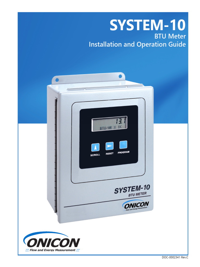 System 10 Installation and Operation Guide | PDF | Flow Measurement ...