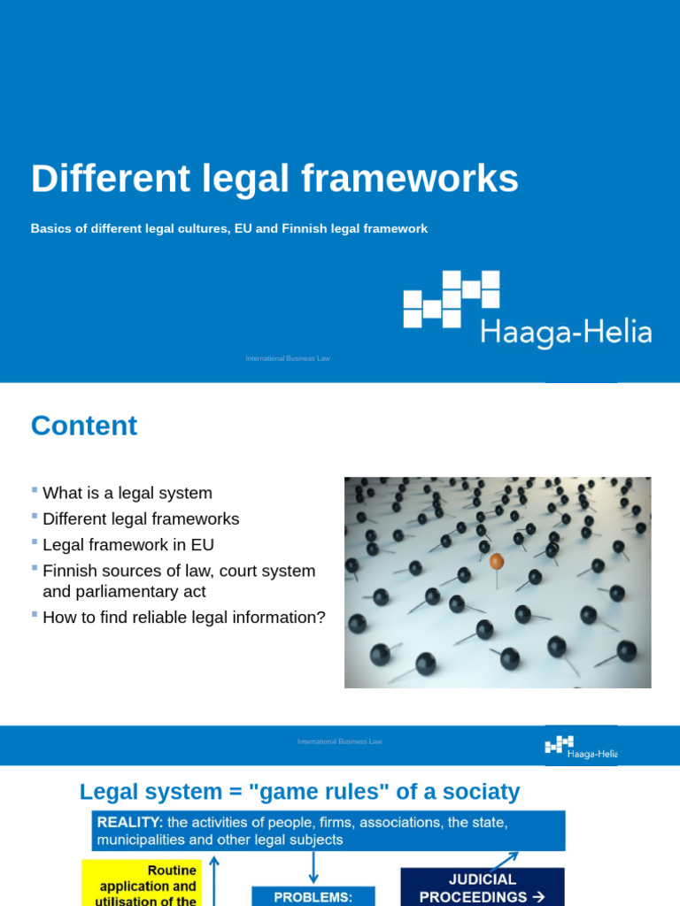 Different Legal Frameworks IBL FI | PDF | Case Law | Precedent